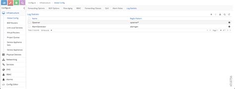 user configuration for analytics alarms and log statistics contrail