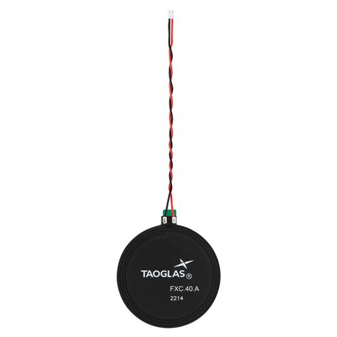 Nfc Flex Antenna ⌀40 0 3 Mm With 75mm Twisted Pair 28awg Cable And Ach F Connector Taoglas