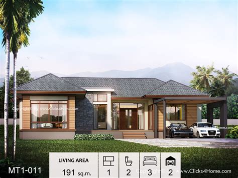 แบบบ้านชั้นเดียว ในสไตล์ร่วมสมัย โมเดิร์น คอมเทมฯ มินิมอล ฯลฯ