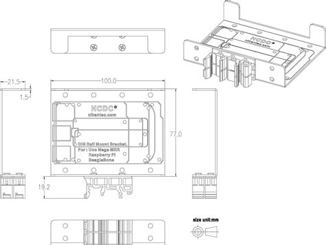 din rail mount bracket for raspberry pi a b 2b 3b 3b 4b zero arduino
