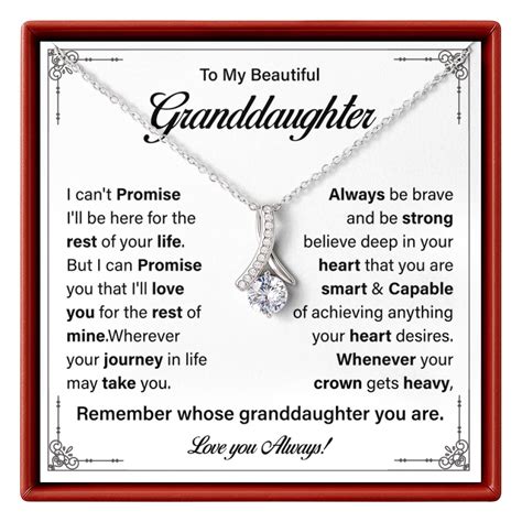 To My Granddaughter Necklace T From Grandma Love You Always