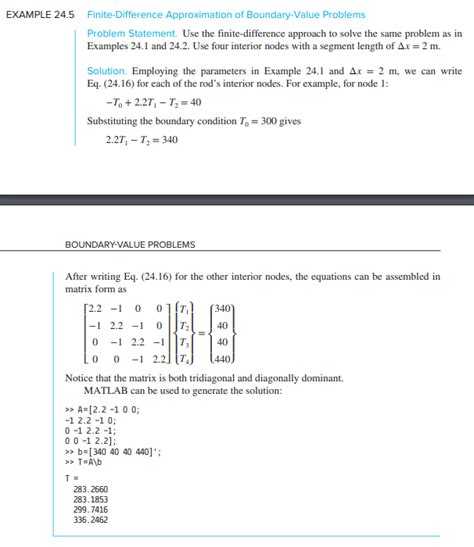 Solved Example 245 Finite Difference Approximation Of