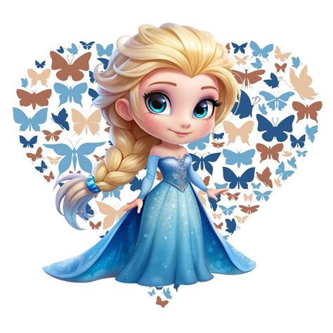 Princess Elsa Butterfly Design Princess Elsa Png Clipart Elsa Love