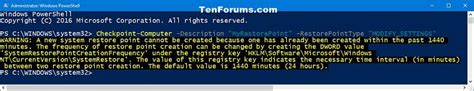 Create System Restore Point In Windows 10 Tutorials