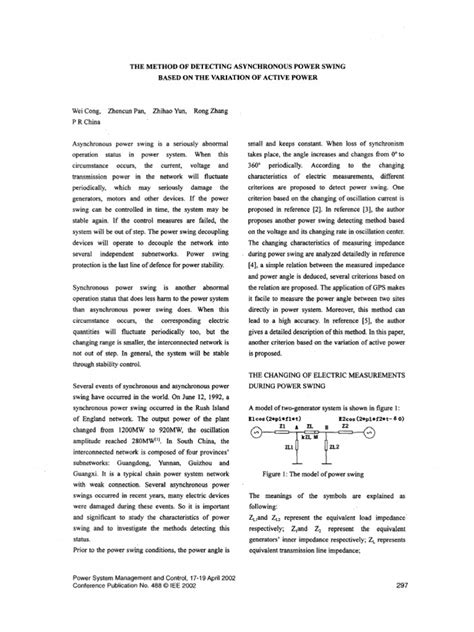 The Method Of Detecting Asynchronous Power Swing Based On The Variation