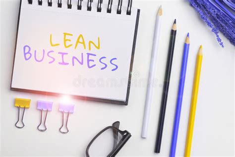 Text Showing Inspiration Lean Business Business Idea Improvement Of