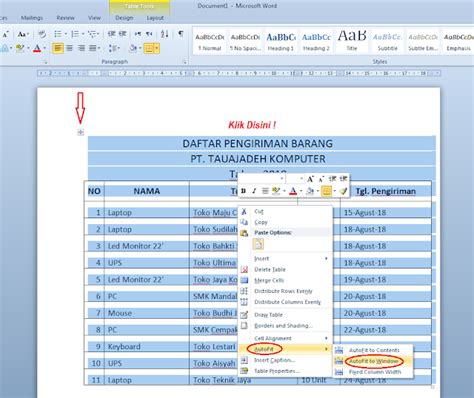 Cara Copy Table Dari Excel Ke Word Dengan Benar ~ Cari2 Cara
