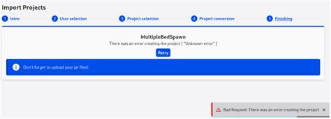 unknown error when creating project · issue 1211 · hangarmc hangar