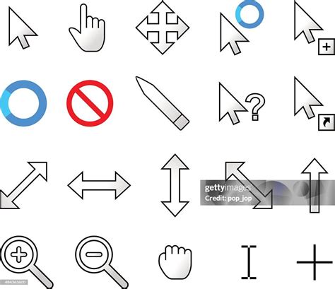 Modern Mouse Cursor Pointers Vector Icons High Res Vector Graphic