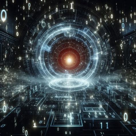 stream binary digits floating through the code by dietmar edelherr von