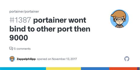 Portainer Wont Bind To Other Port Then 9000 · Issue 1387 · Portainer Portainer · Github