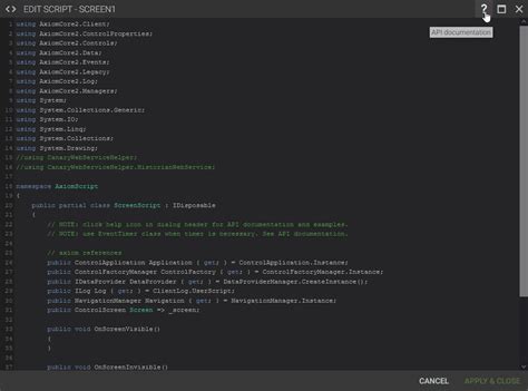 Axiom Scripting Documentation Version 25 General Canary Community
