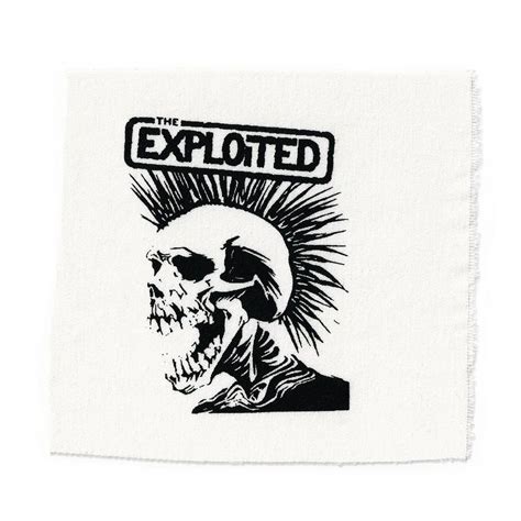 Exploited band Mohican skull mohawk band patch