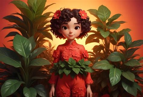 Premium Photo Animated Tree Girl