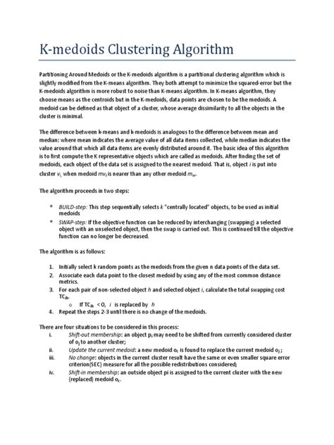 33 93 Lm V1 S1 Kmedoids Pdf Cluster Analysis Algorithms And