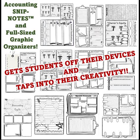 25 Off All My Snip Note™ Fun Interactive Graphic Organizers Note Taking Systems Business