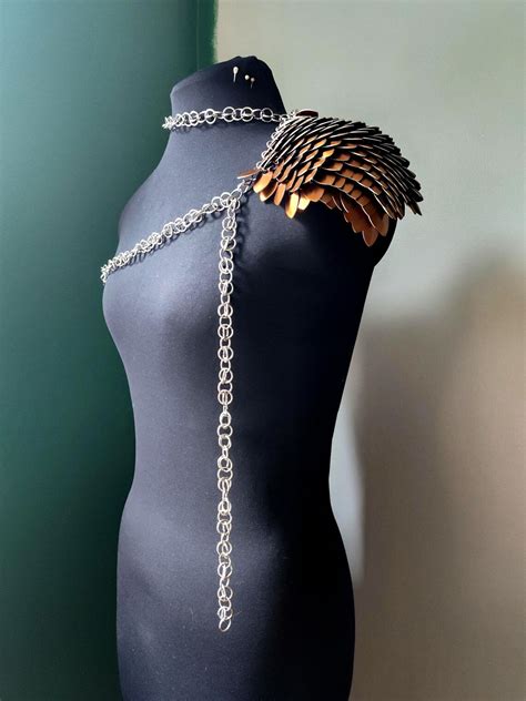 Dragon Scale Epaulettes Copper Etsy