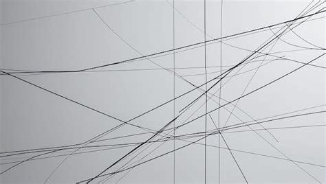 Minimalist Abstract Intersecting Black Lines Form A Complex Web On Stark White Background