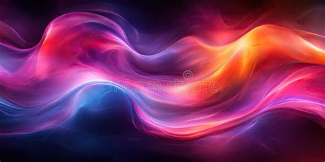 Colorful Abstract Waves Flowing Gracefully In A Dark Background With Vibrant Hues And Smooth