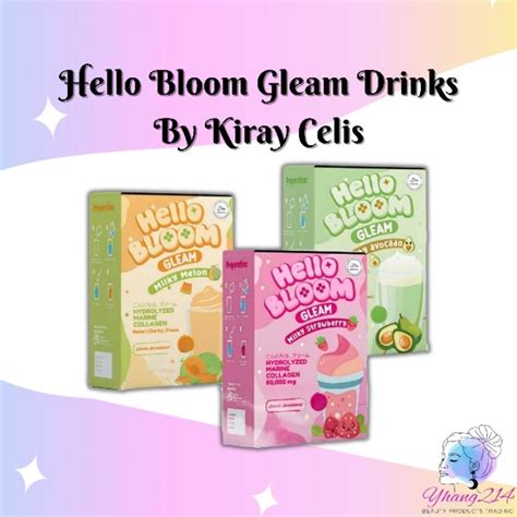 Hello Bloom Gleam Collagen Drinks By Kiray Celis Strawberry Melon