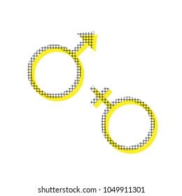 Sex Symbol Sign Vector Yellow Icon Stock Vector Royalty Free 1049908373 Shutterstock
