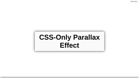 10 Updated Pure Css Parallax Effects