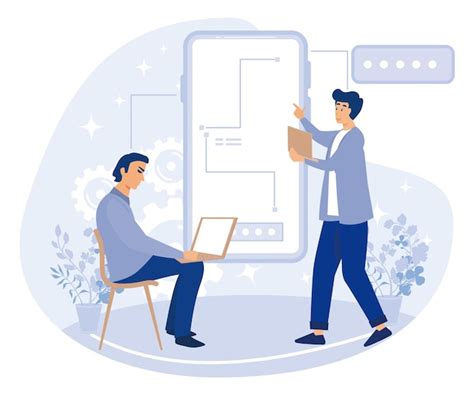 premium vector career in it concept mobile app development courses