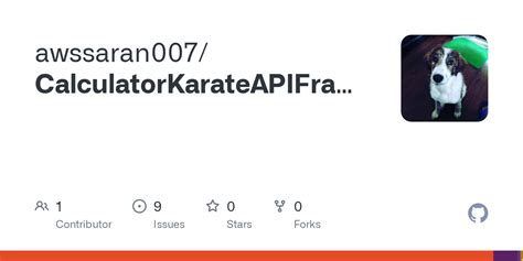 GitHub Awssaran CalculatorKarateAPIFramework