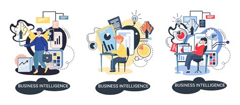 비즈니스 인텔리전스 데이터 분석 전략적 의사 결정을 위한 분석 정보 얻기 It 지원에 대한 스톡 벡터 아트 및 기타 이미지 It 지원 개념 개발 Istock