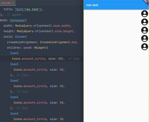 Flutter Rowcolumn 정렬mainaxisalignment Crossaxisalignment 정리