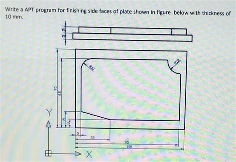 solved write a apt progam for finishing side faces of plate