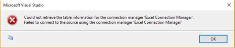 Unable To Use An Excel Worksheet In Ssis As A Source Stack Overflow
