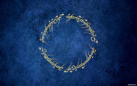 Download The One Ring With Its Elvish Inscription Wallpaper