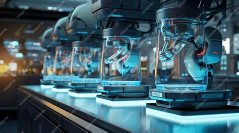 Premium Ai Image A Photo Of A Robotic Arm Handling Lab Samples