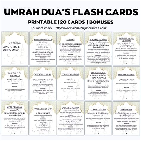 Umrah Flash Cards For Dua 2025 Download Pdf And Image Air Link