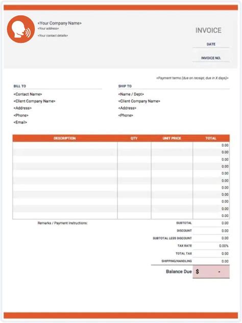 Free Translation Invoice Templates