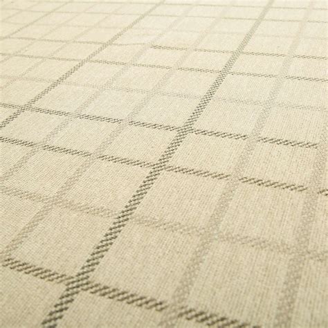 Soft Checked Tartan Pattern Beige Tapestry Quality Pattern Chenille