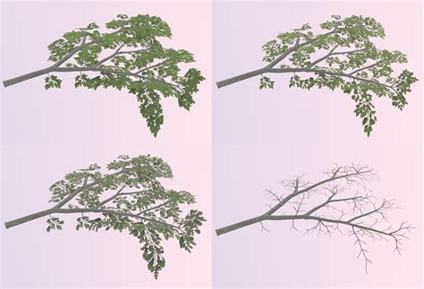 3d Model Rigged Tree Branch Types Turbosquid 1397320