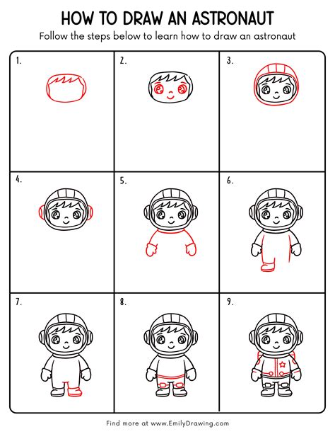 How To Draw An Astronaut Emily Drawing
