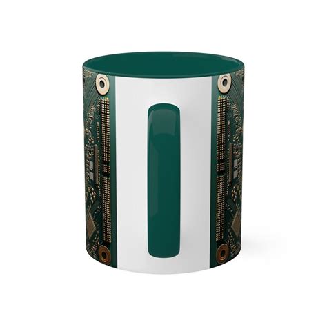 pcb design ceramic coffee mug circuit board with gold contacts 11 oz