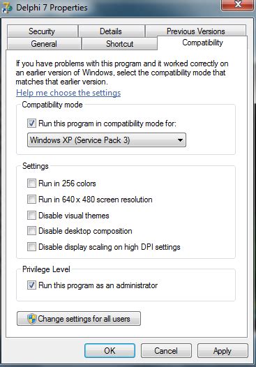 Cara Mengatasi Delphi 7 Eror Pada Windows 7