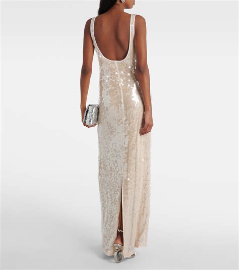 Bex Sequined Maxi Dress In White Simkhai Mytheresa