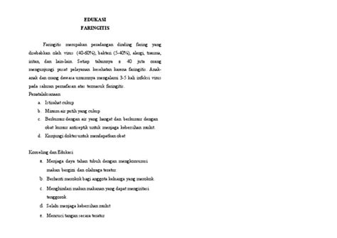 Edukasi Faringitis Pdf