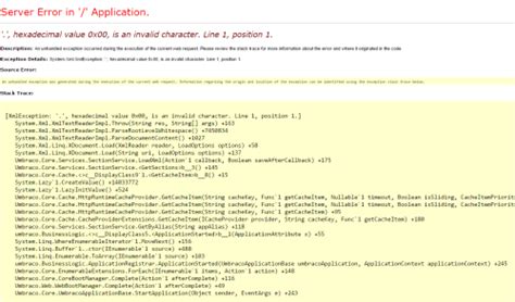 Hexadecimal Value 0x00 Is An Invalid Character Line 1 Position 1