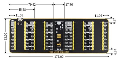 Купити Плата розширення Raspberry Pi Pico Quad Gpio Expander Hat 19361 з безкоштовною