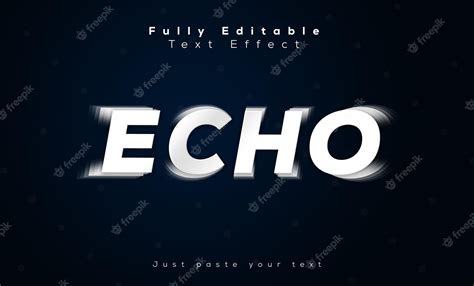 Premium Psd Echo Text Effect Template Fully Editable