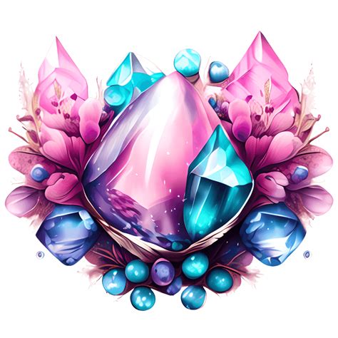 Gemstone Wine Glasses Floral Circle Magnet · Creative Fabrica