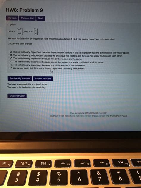 Solved HW8 Problem 9 Previous Problem List Next 1 Point Chegg Com