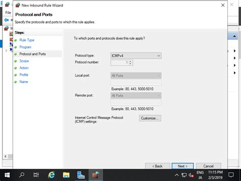 Windows Server 2019 Initial Settings Allow Icmp Echo Reply Server World