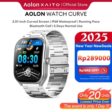 Jual Aolon Curve Smart Watch 2024 Bluetooth Call Watch Sport Mode Running Pace Custom Wallpaper